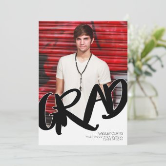 Modern Graffiti Graduation Announcements | Zazzle