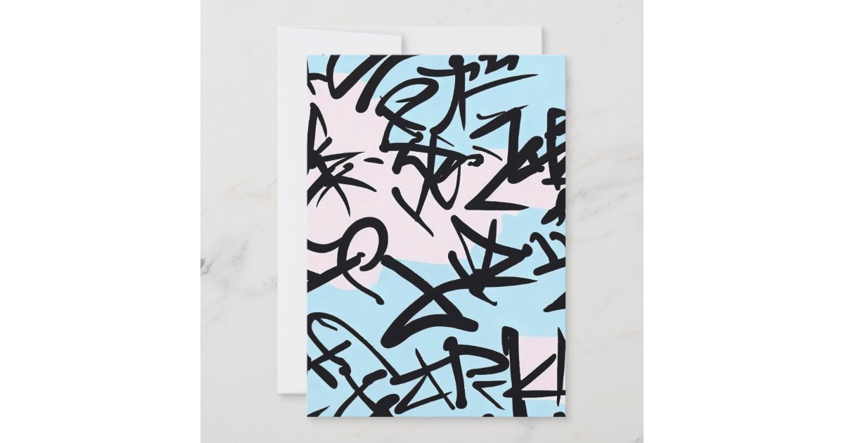 Modern Graffiti Invitation | Zazzle