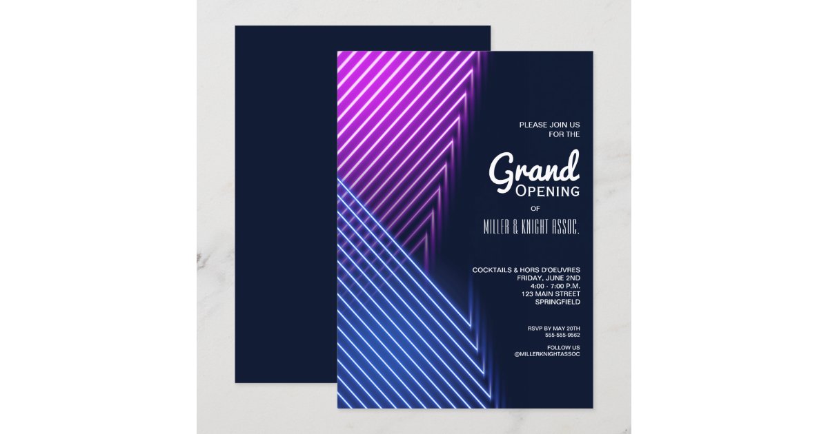 Modern Grand Opening Invitations | Zazzle