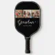 Modern Grandma Established 3 Photo White Script Pickleball Paddle | Zazzle
