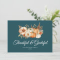 Modern Grateful and thankful thanksgiving Holiday Card | Zazzle