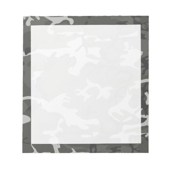 Modern Gray Abstract Camo Camouflage Notepad | Zazzle.com