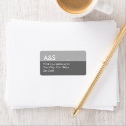 Modern Gray Address Labels | Zazzle