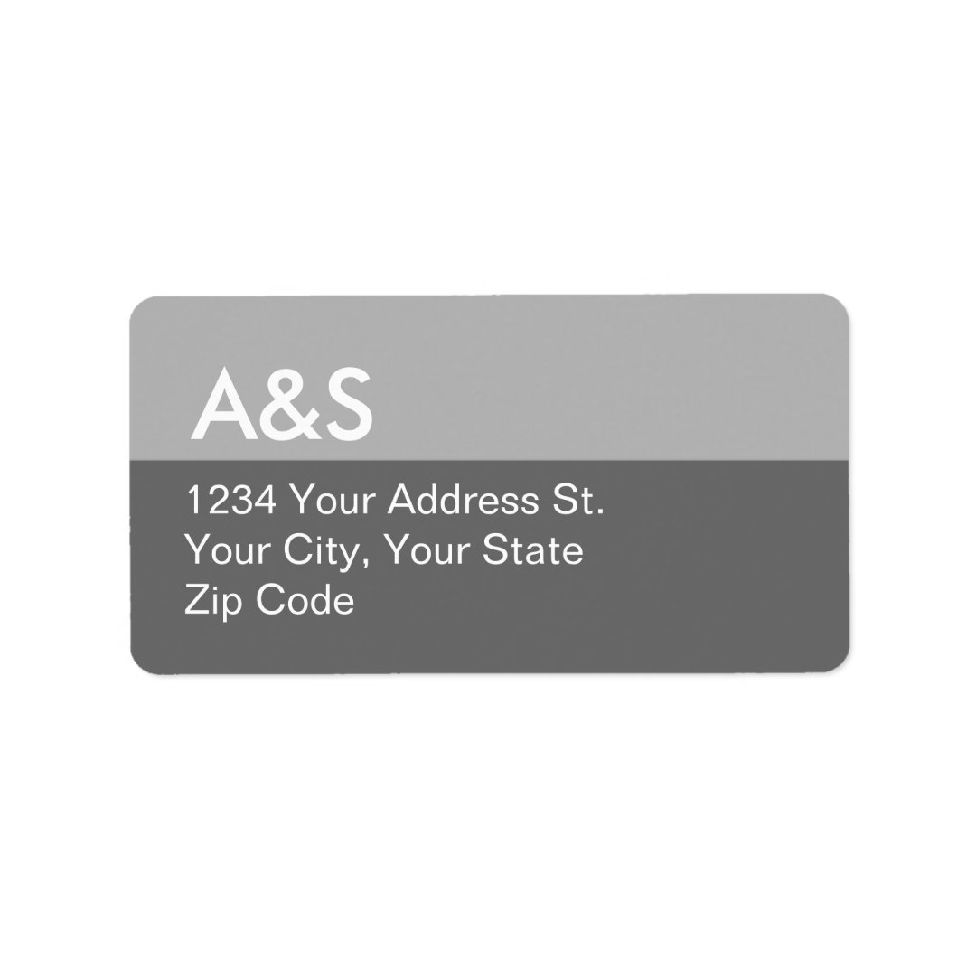 Modern Gray Address Labels | Zazzle
