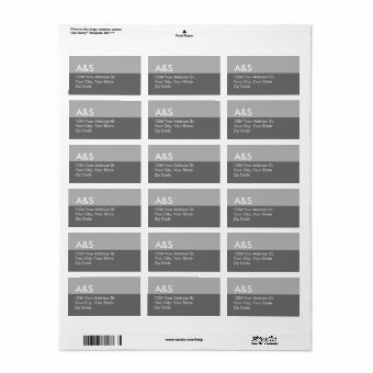Modern Gray Address Labels | Zazzle