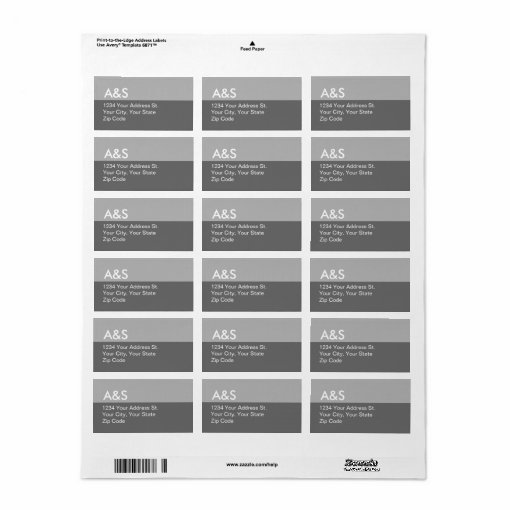 Modern Gray Address Labels | Zazzle
