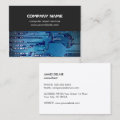 Modern Gray Blue Circuit Board Computer Repair Business Card | Zazzle
