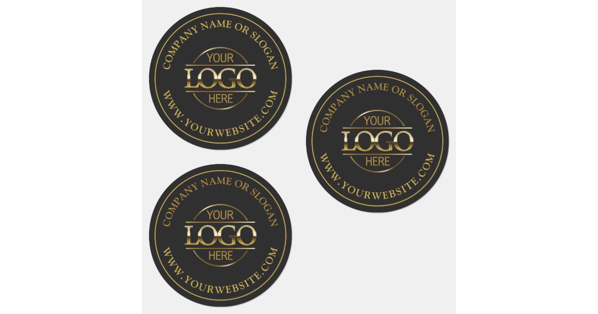 Modern Gray Business Logo Corporate Promotional Labels | Zazzle