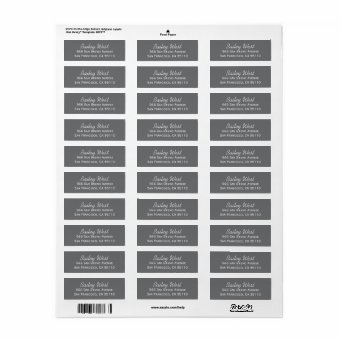 Modern Gray Labels | Zazzle