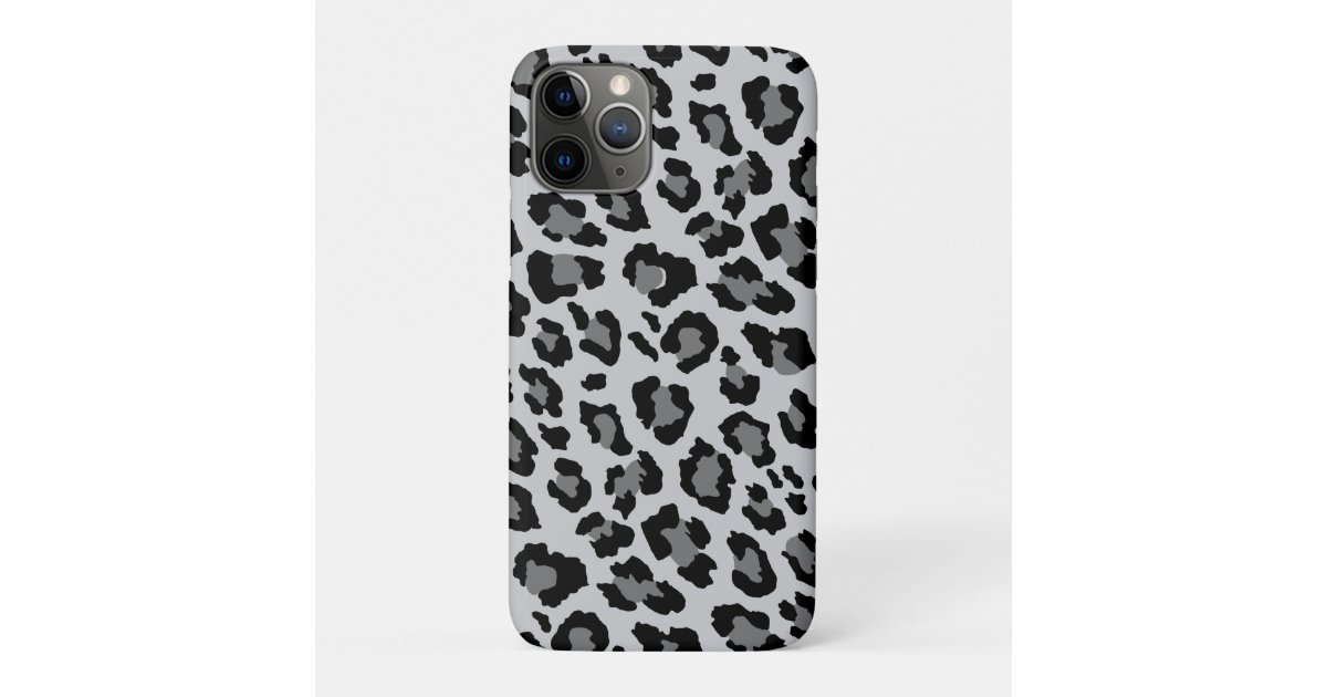 Modern Gray Leopard Cheetah Animal Print Pattern Case-Mate iPhone Case ...