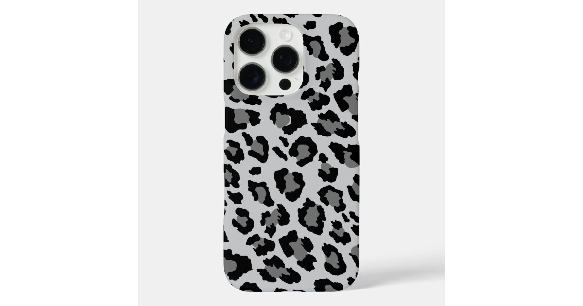 Modern Gray Leopard Cheetah Animal Print Pattern Case-Mate iPhone Case ...