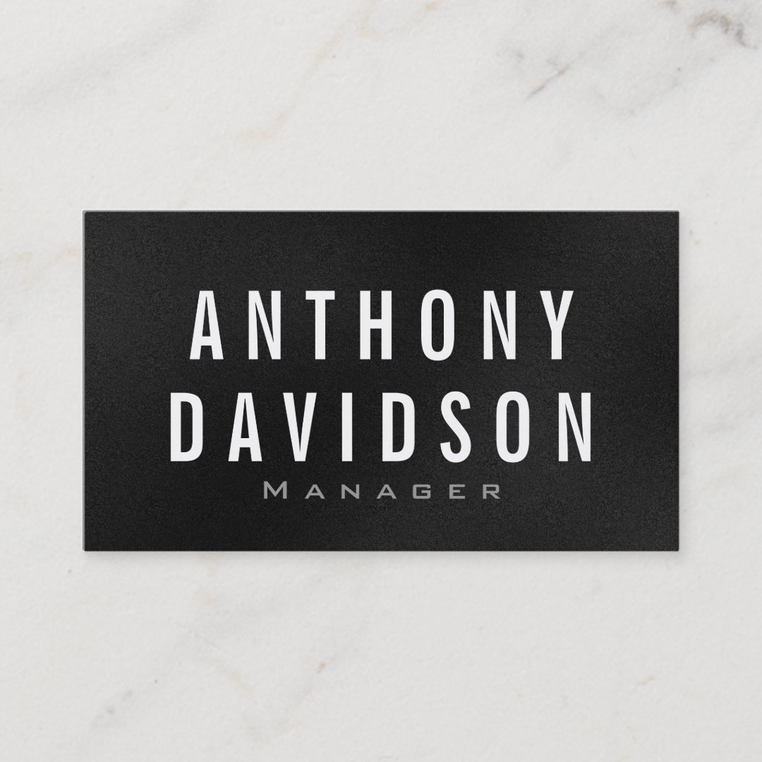 Modern Gray White Huge Letters Business Card | Zazzle