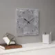 Modern gray white stone rock wall clock | Zazzle