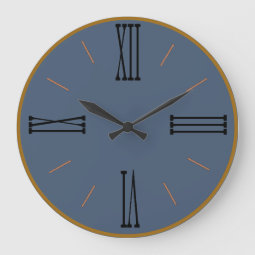 Modern Gray with Gold Trim Acrylic Wall Clock | Zazzle