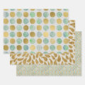 Modern Green and Gold Watercolor Wrapping Paper Sheets | Zazzle