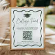 Modern Green College Fund Graduation QR Code Sign | Zazzle