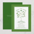 Modern Green Family Reunion Tree Save The Date | Zazzle