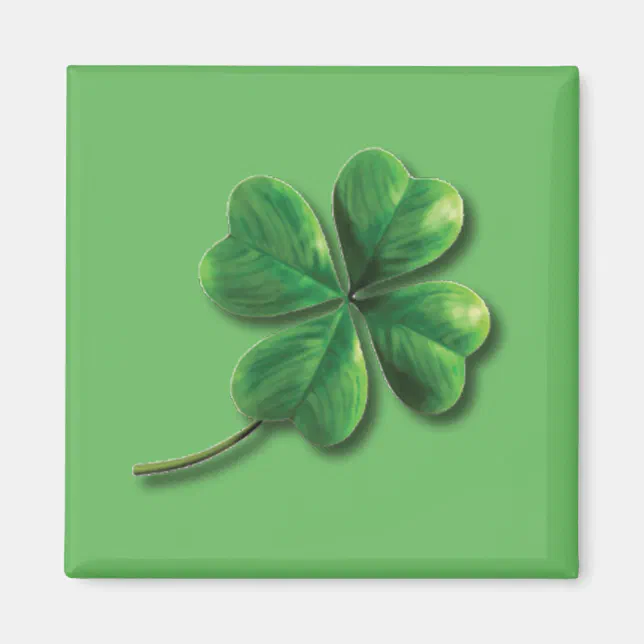 Modern Green Irish Shamrock Magnet | Zazzle