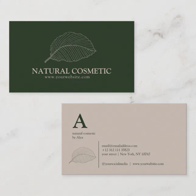 Modern Green Logo Business Card | Zazzle