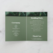 Modern Green Monogram Order of Service Program | Zazzle