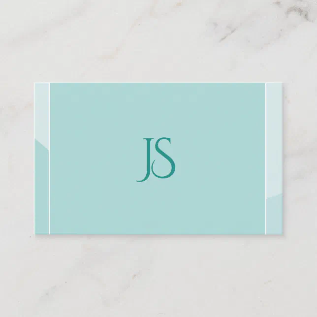 Modern Green Monogram Professional Simple Template Business Card | Zazzle