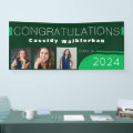 Modern Green Photo Graduation Banner | Zazzle