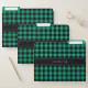 Modern Green Plaid Pattern File Folder | Zazzle
