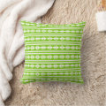 Modern Green Striped Pattern Pillow | Zazzle