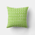 Modern Green Striped Pattern Pillow | Zazzle