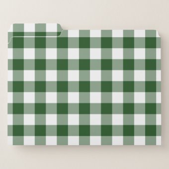 Modern Green White Buffalo Check Pattern File Folder | Zazzle