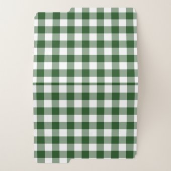 Modern Green White Buffalo Check Pattern File Folder | Zazzle