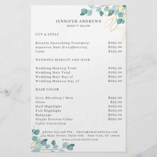 Modern, Greenery Flyer | Zazzle