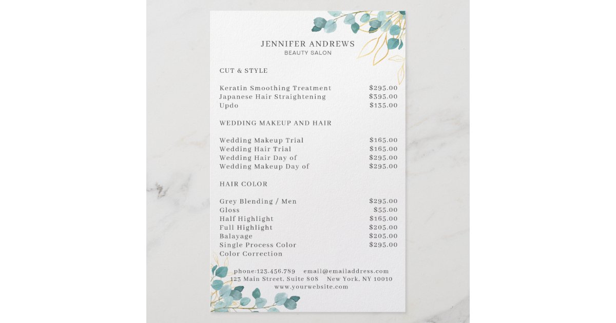 Modern, Greenery Flyer | Zazzle