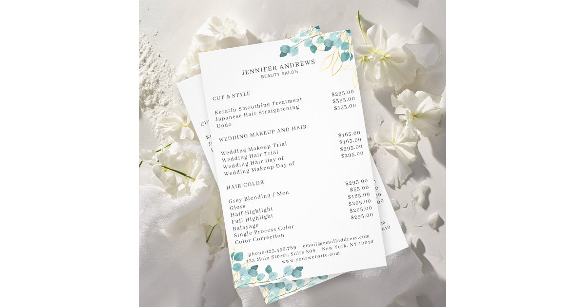 Modern, Greenery Flyer | Zazzle