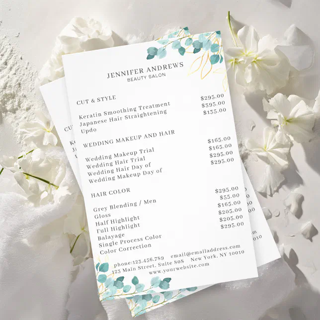 Modern, Greenery Flyer | Zazzle