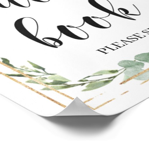 Modern Greenery succulent eucalyptus gold Poster | Zazzle