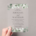 Modern Greenery Wedding Acrylic Invitations | Zazzle