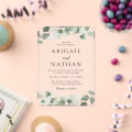 Modern Greenery Wedding Acrylic Invitations | Zazzle
