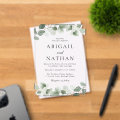 Modern Greenery Wedding Acrylic Invitations | Zazzle
