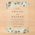 Modern Greenery Wedding Acrylic Invitations | Zazzle
