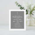 Modern Grey | Confirmation Budget Invitation | Zazzle