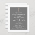 Modern Grey | Confirmation Budget Invitation | Zazzle