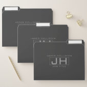 Modern Grey & Dark Grey Professional File Folder | Zazzle