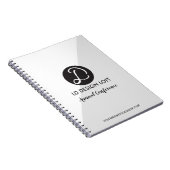 Modern Grey Diagonal Custom logo Conference Notebook | Zazzle