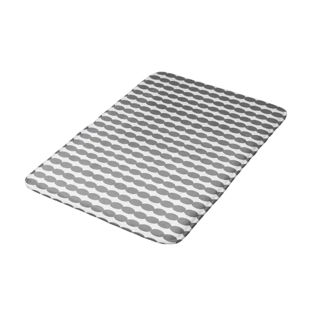 Modern Grey Gray White Geometric Patterns Custom Bath Mat | Zazzle