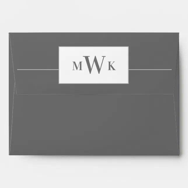 Modern Grey with Marble Design Inside Envelope | Zazzle