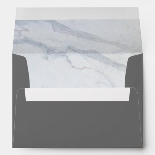 Modern Grey with Marble Design Inside Envelope | Zazzle