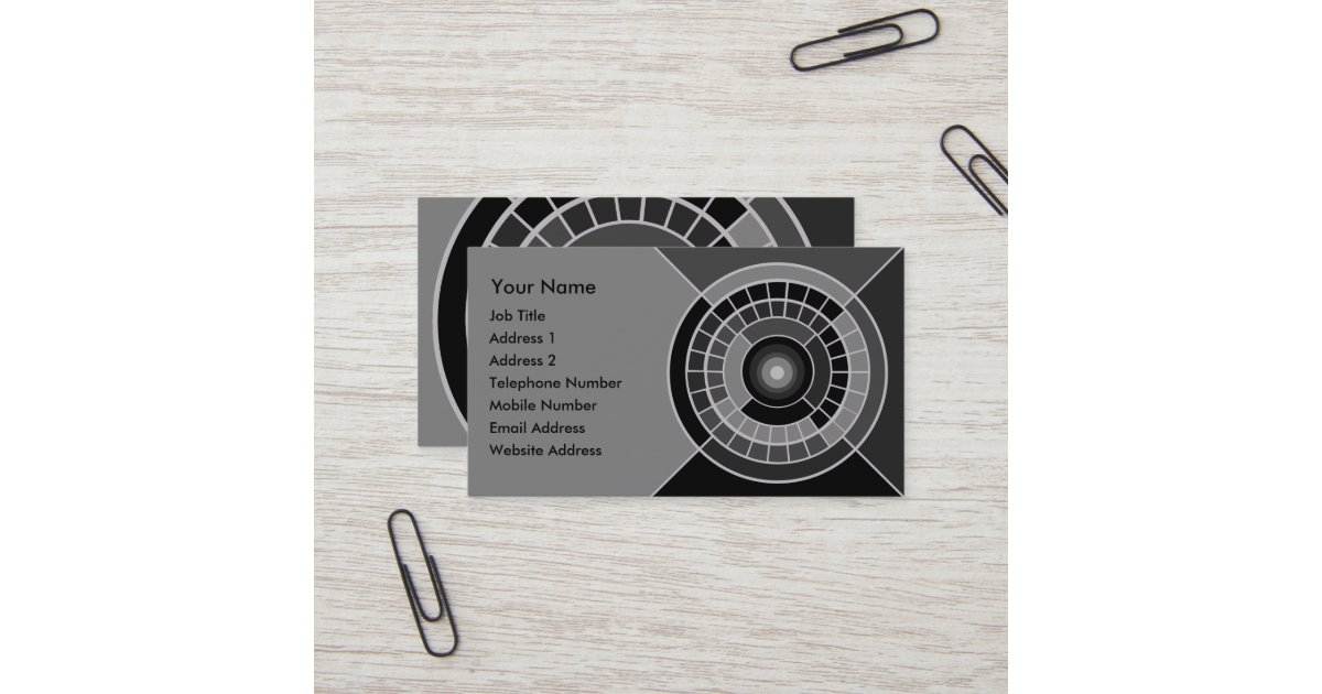 Modern Greyscale color wheel art Business Card | Zazzle