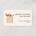 Modern Grocery Shopping Delivery Errands Help Business Card | Zazzle