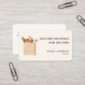 Modern Grocery Shopping Delivery Errands Help Business Card | Zazzle